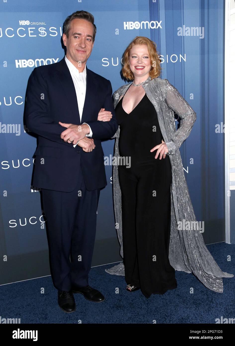 New York City, NY, 20/03/2023, Matthew Macfadyen and Sarah Snook ...