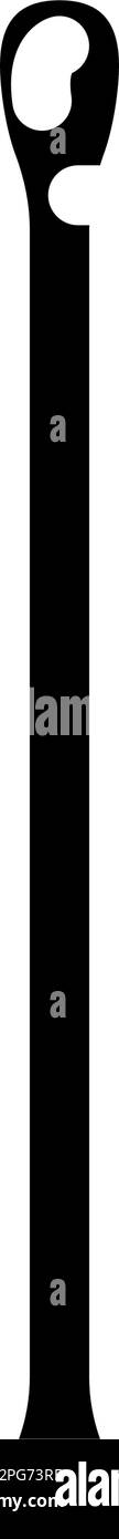 glass stirring rod chemical glassware lab glyph icon vector ...