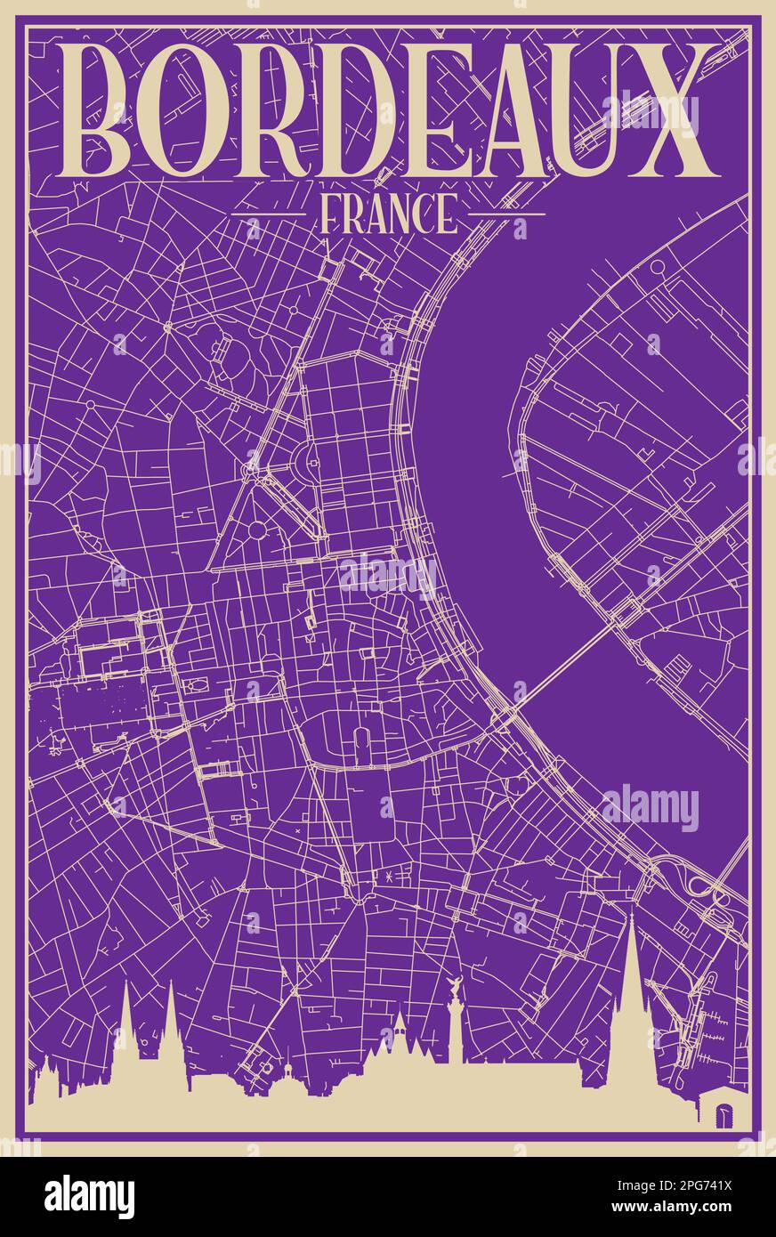Travel bordeaux france not map Stock Vector Images - Alamy