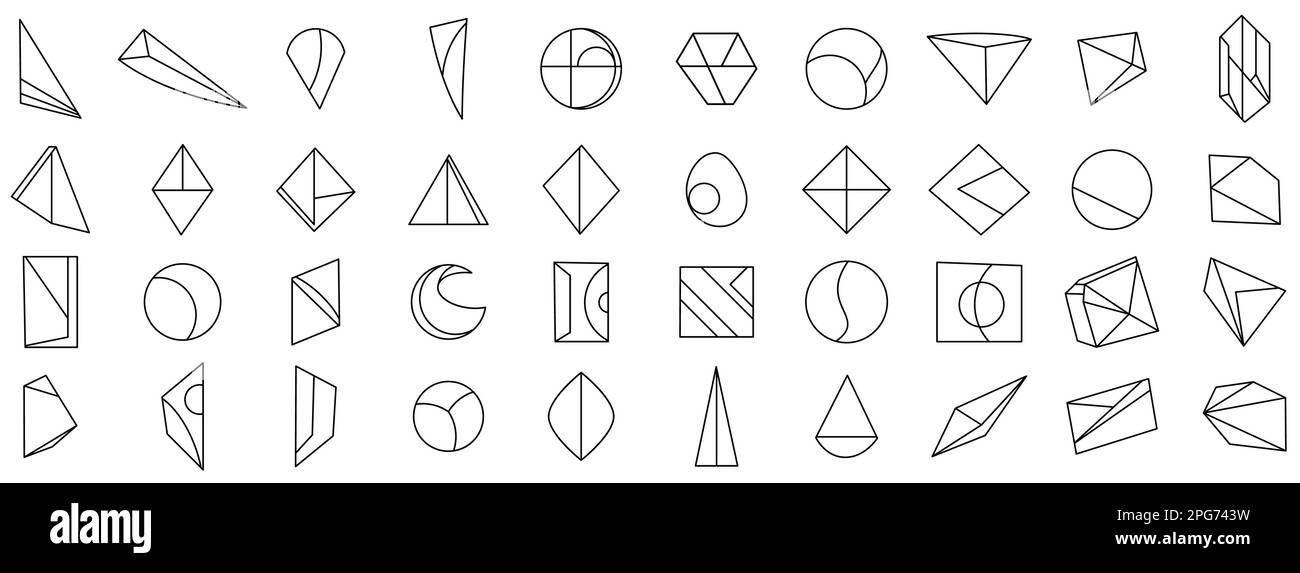 Abstract geometric shapes. LInear graphic elements for banner, poster ...
