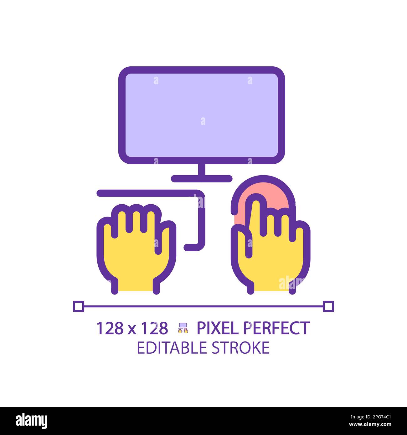 Computer keyboard yellow color Cut Out Stock Images & Pictures - Alamy