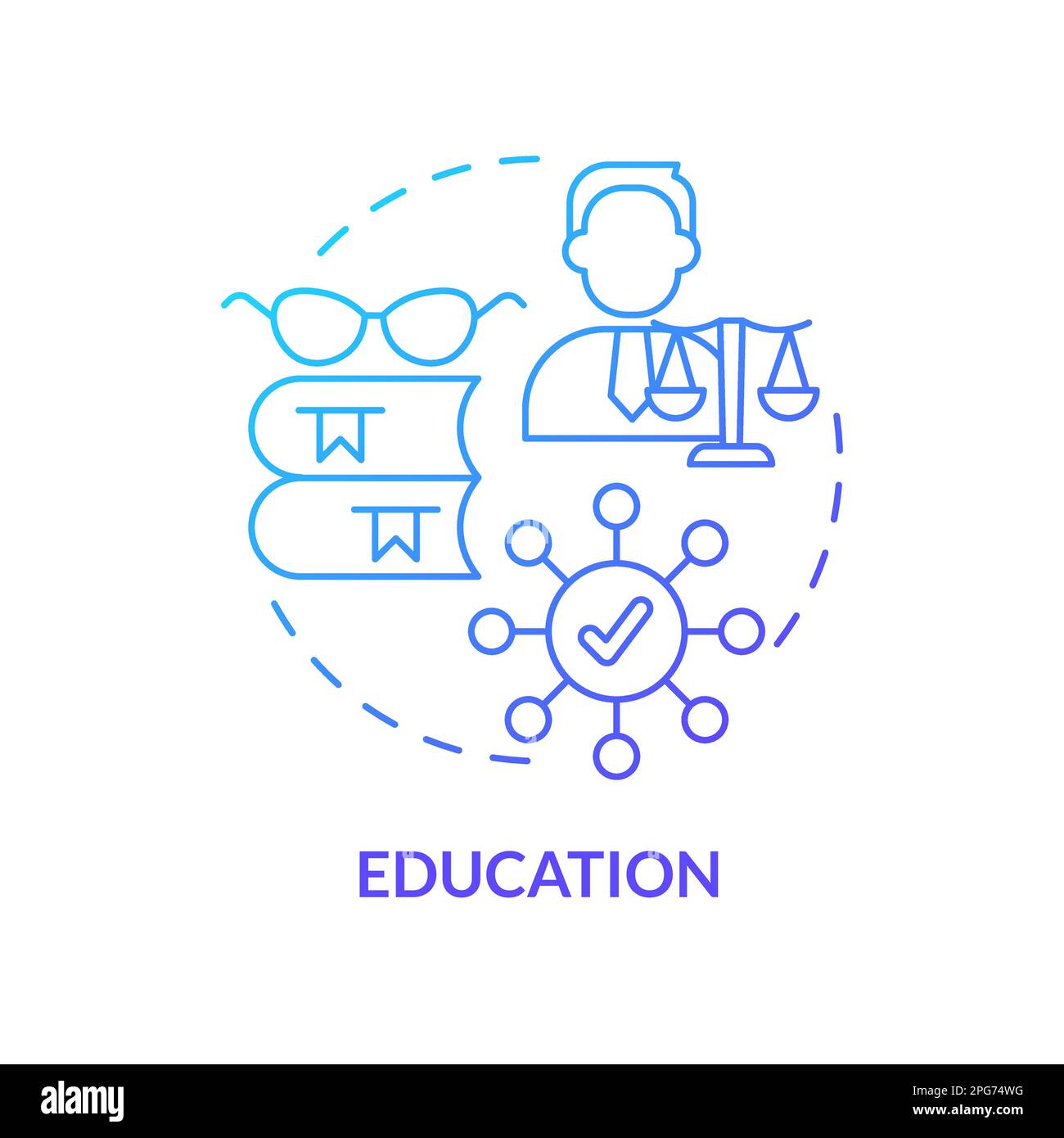 Education blue gradient concept icon Stock Vector Image & Art - Alamy