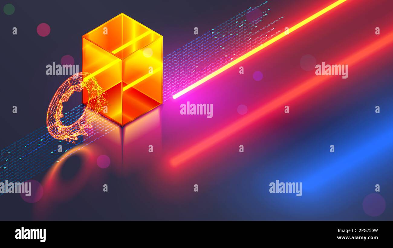 Digital technology abstract background. Geometric shapes in digital ...