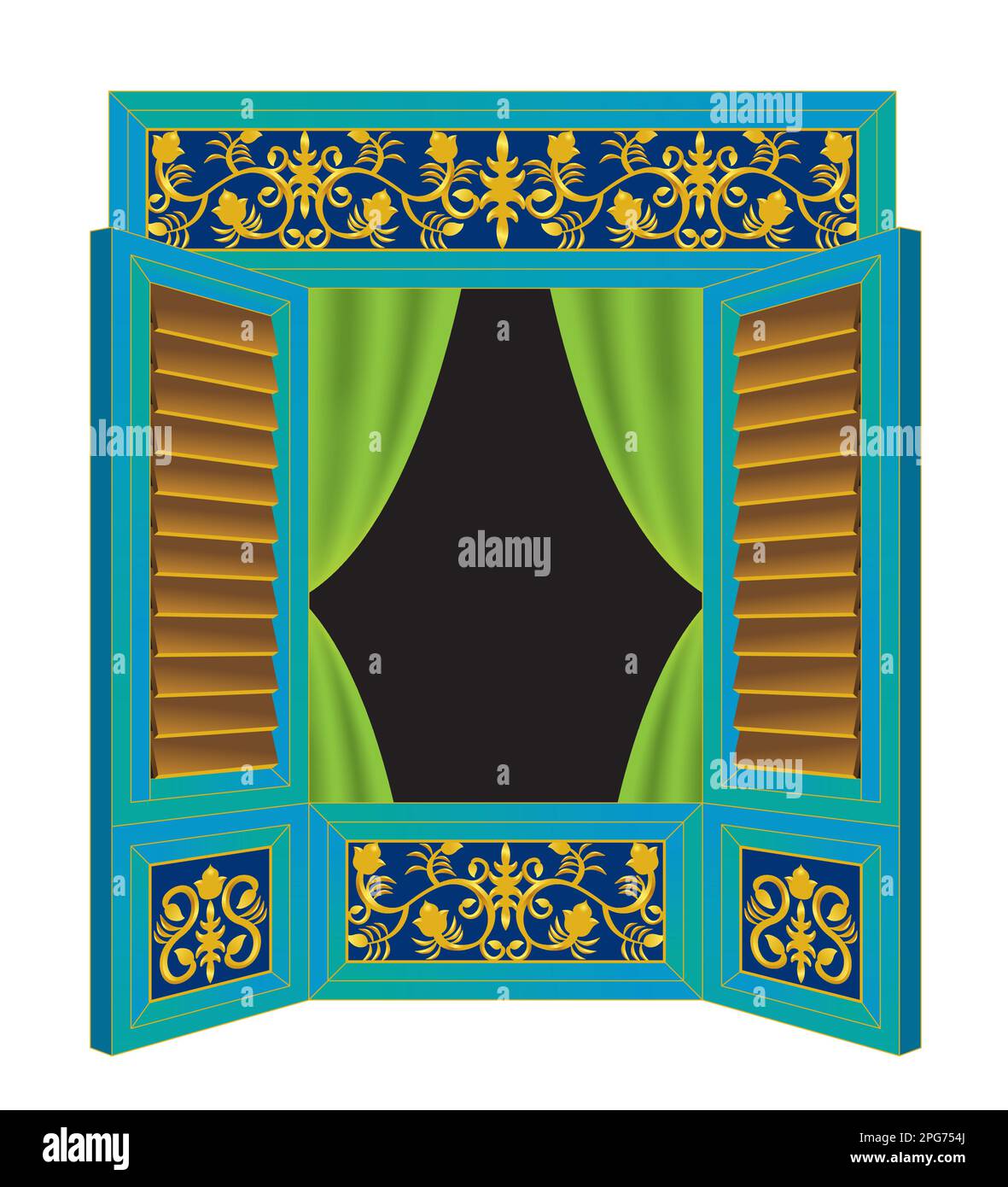 A traditional Malay style wooden window frame Stock Vector Image & Art ...