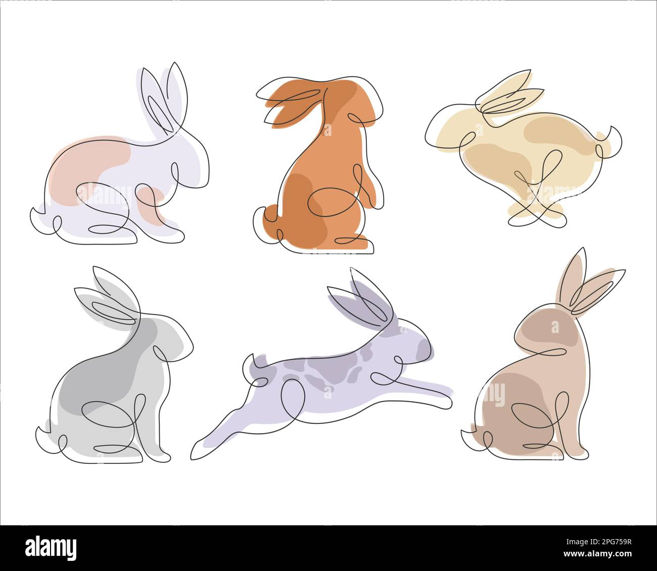 Abstract Bunny Clip Art