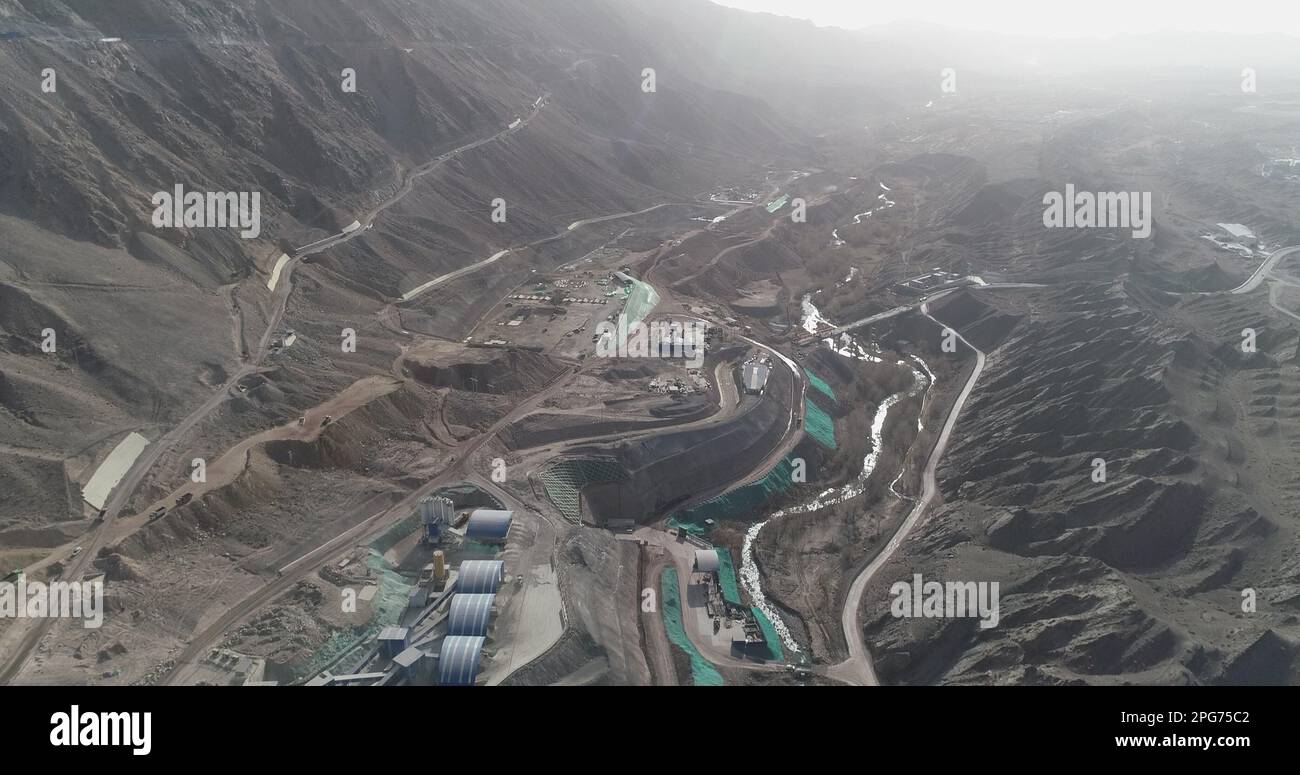 HAMI, CHINA - MARCH 19, 2023 - An aerial photo shows the construction ...