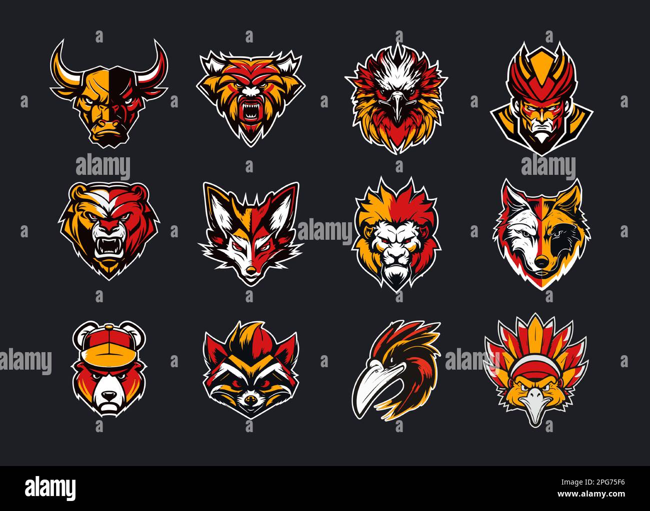 Bull vector bundle Stock Vector Images - Alamy