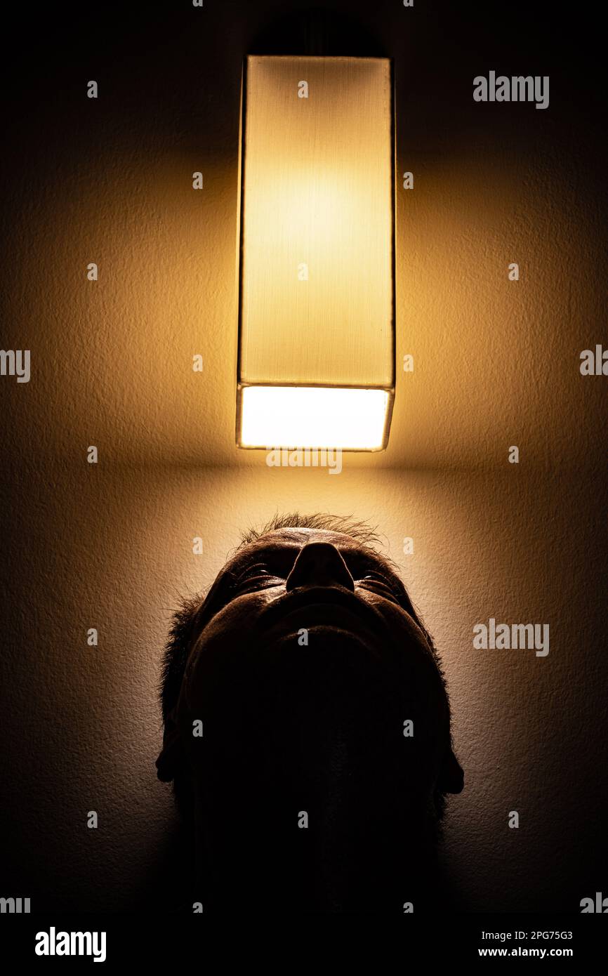 Man with head lamp hi-res stock photography and images - Alamy