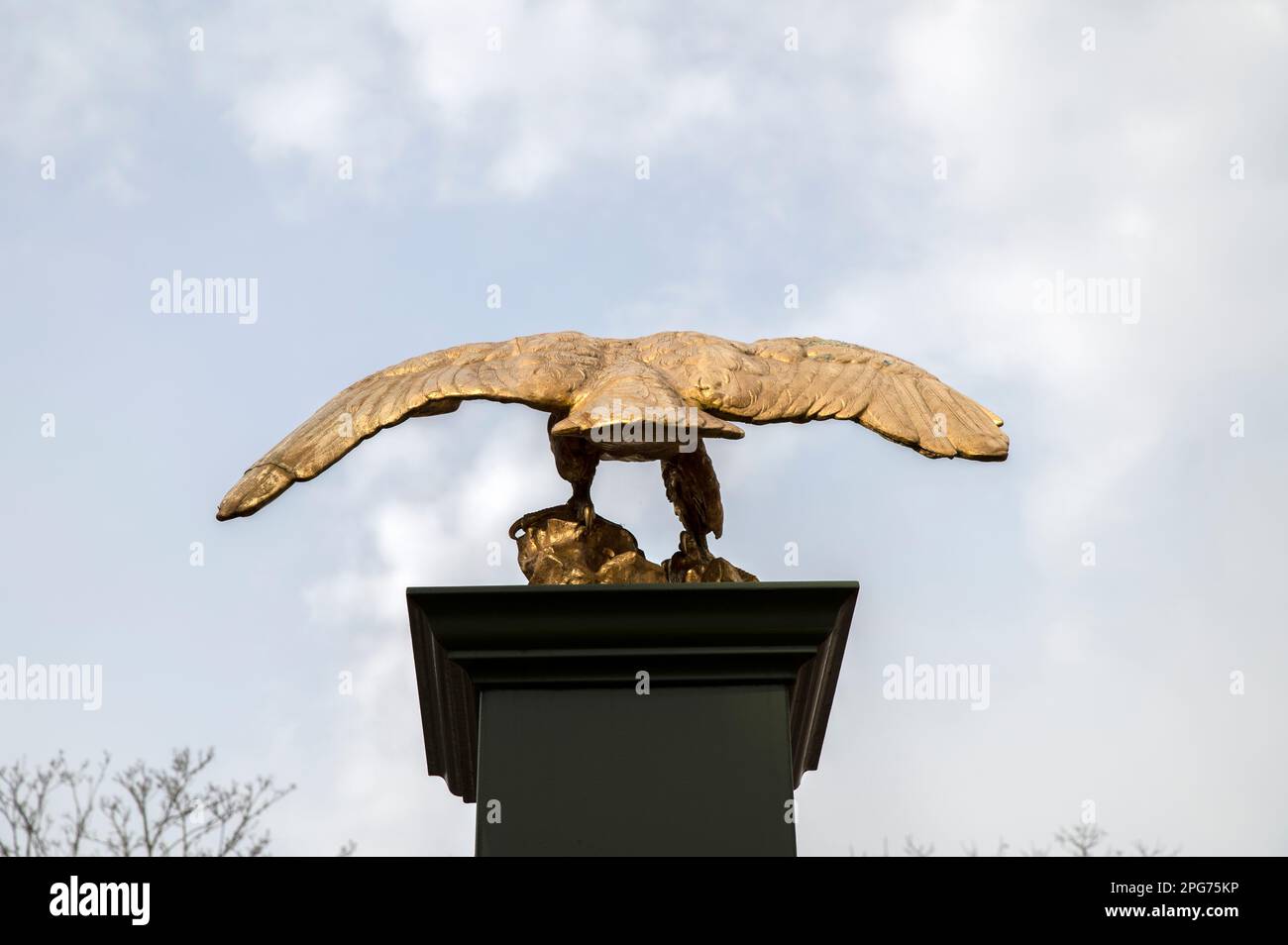 Backside View Eagle Statue At The Artis Zoo At Amsterdam The Netherlands 17-3-2023 Stock Photo ...
