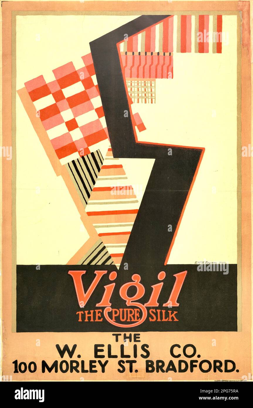 Edward McKnight Kauffer - Vigil The Pure Silk - 1919 Stock Photo - Alamy