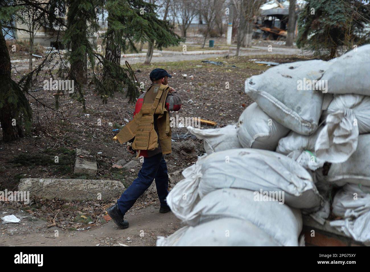 Avdiivka, Donetsk Oblast, Ukraine. 20th Mar, 2023. An Avdiivka city ...