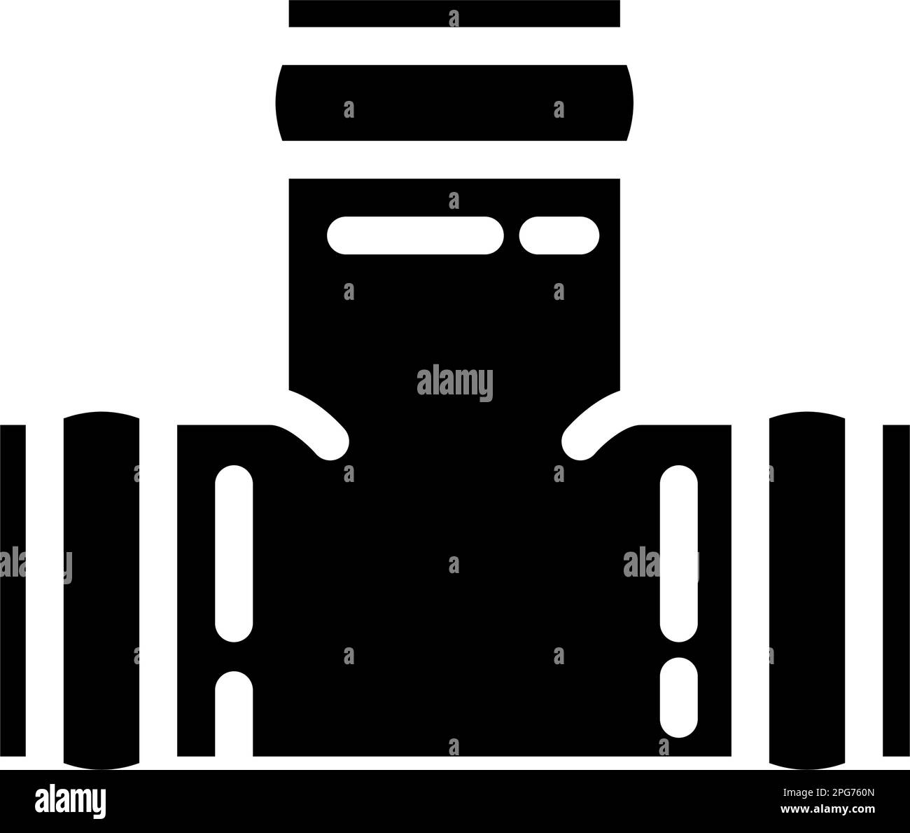 pipe copper metal glyph icon vector illustration Stock Vector Image ...