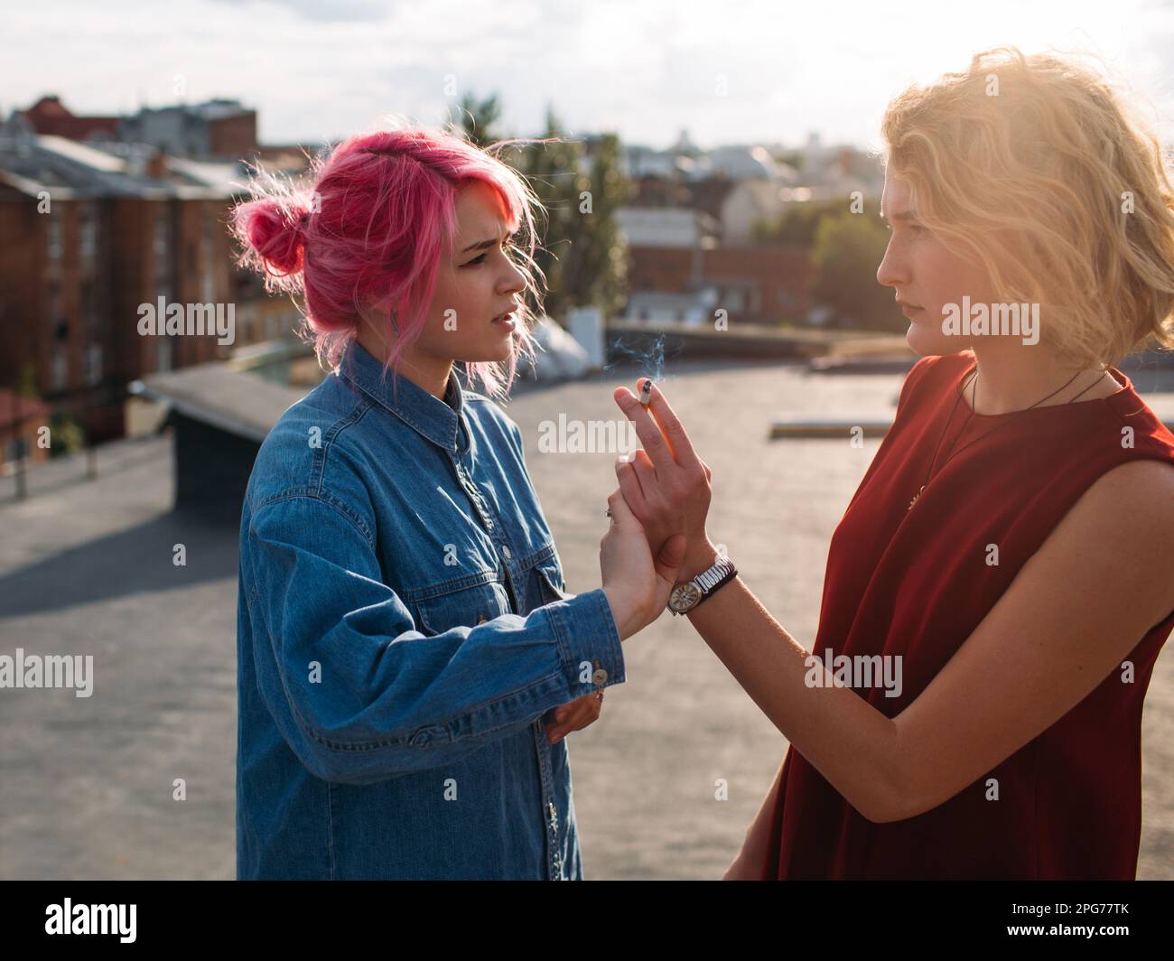 smoking bad habits teenage addict unhealthy refuse Stock Photo - Alamy