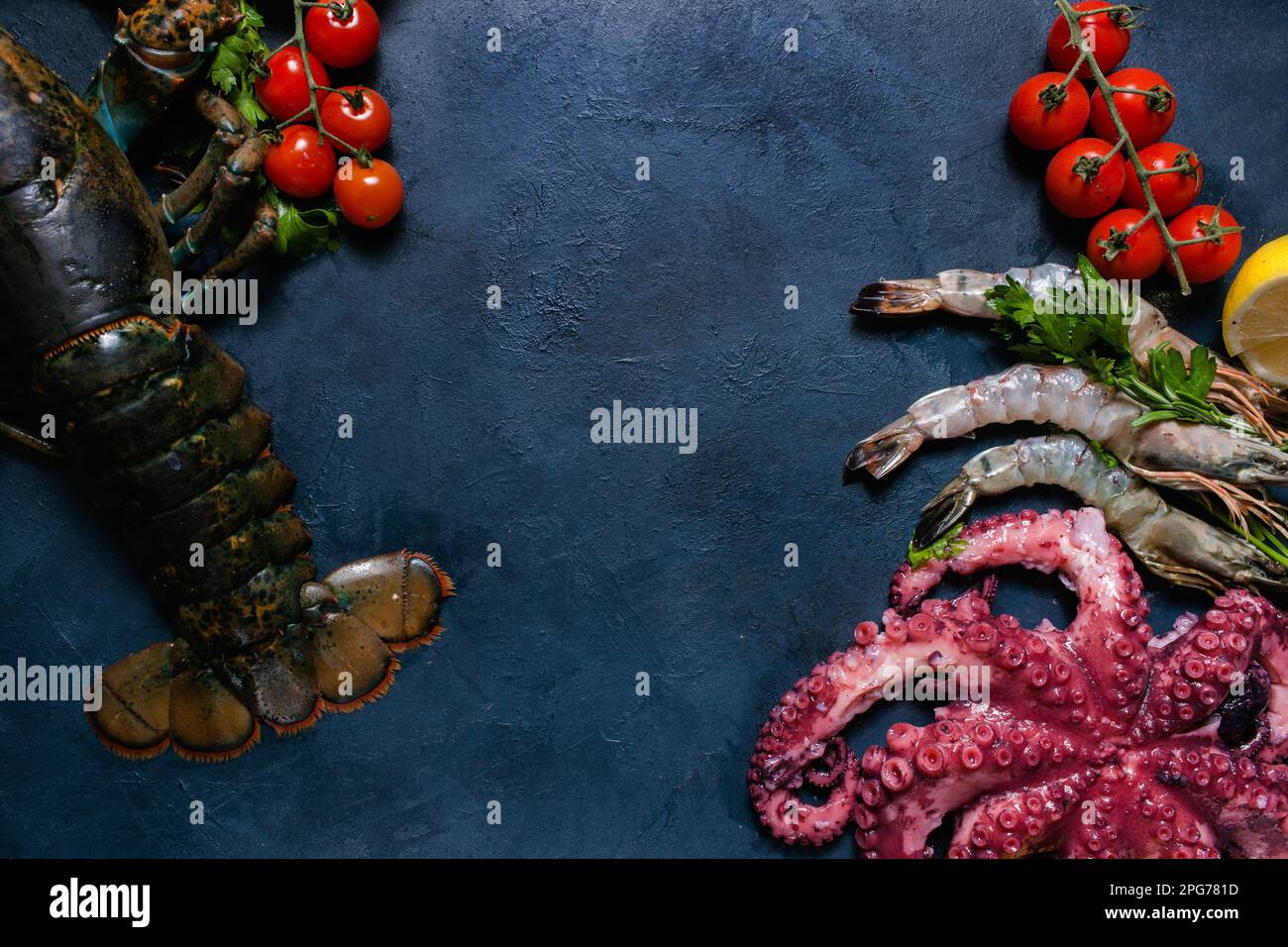 Delicious restaurant seafood assortment concept Stock Photo - Alamy
