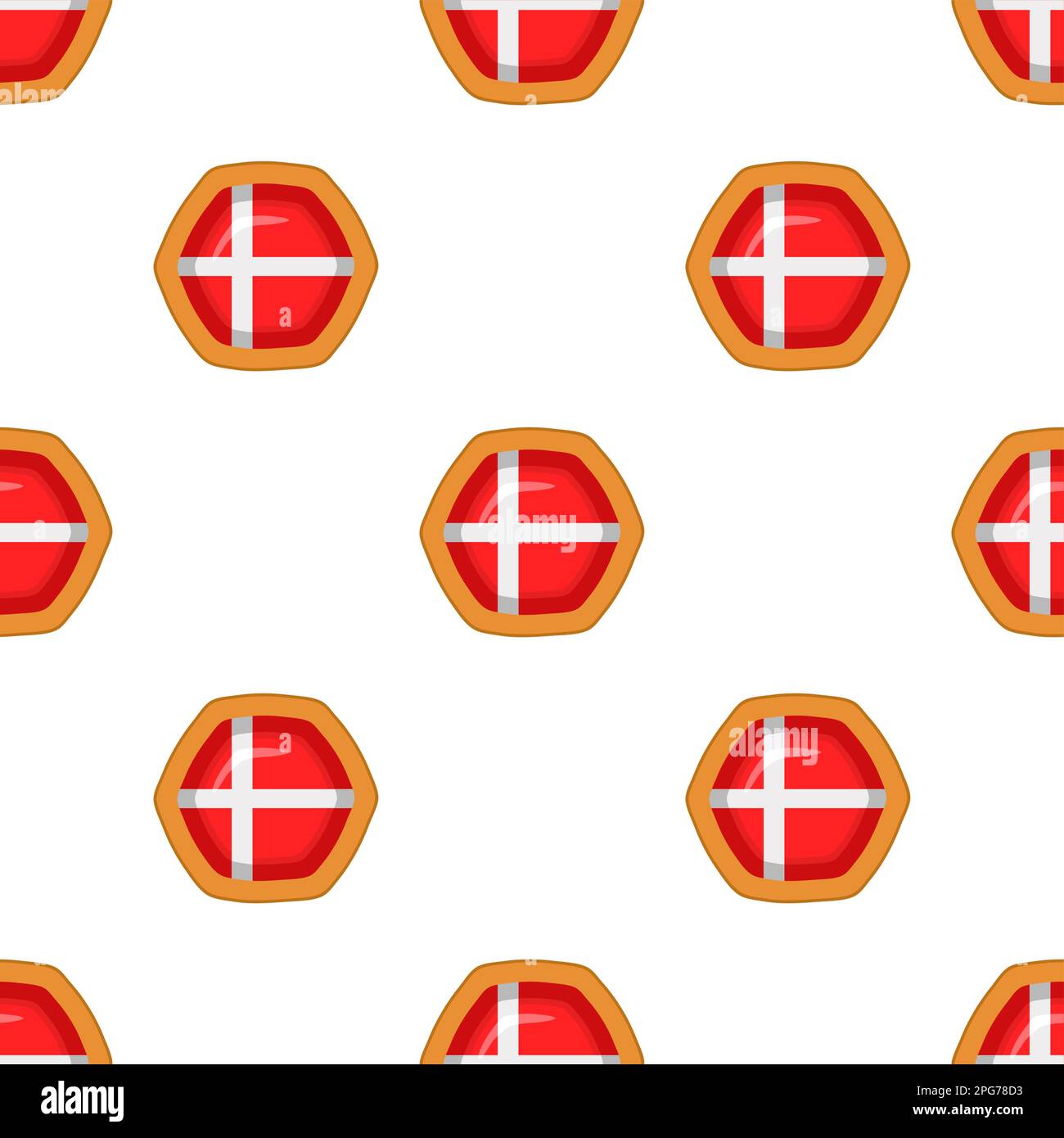 Pattern cookie with flag country Denmark in tasty biscuit, pattern ...