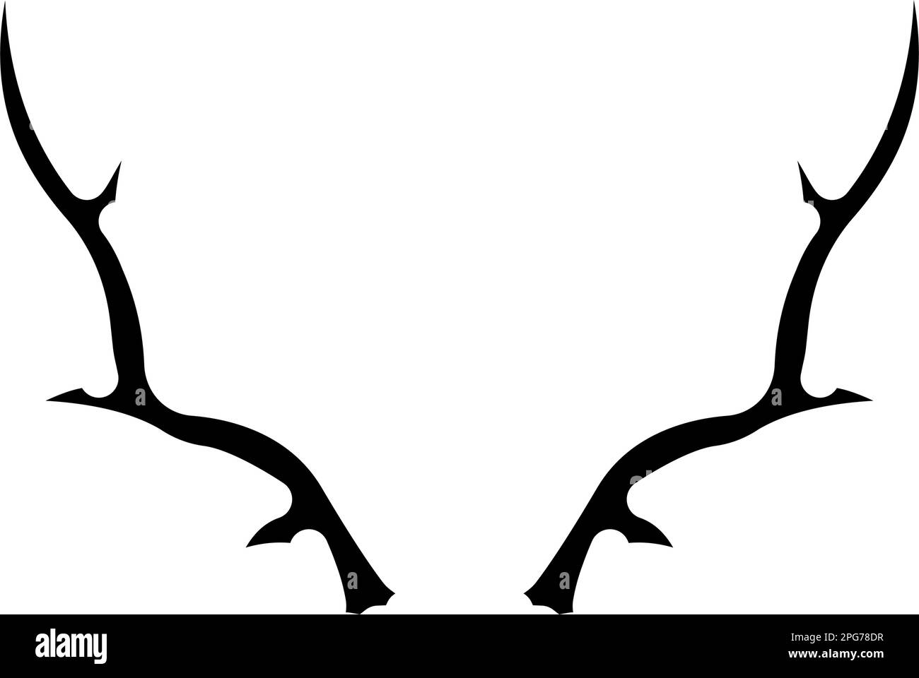 deer horn animal glyph icon vector illustration Stock Vector Image ...