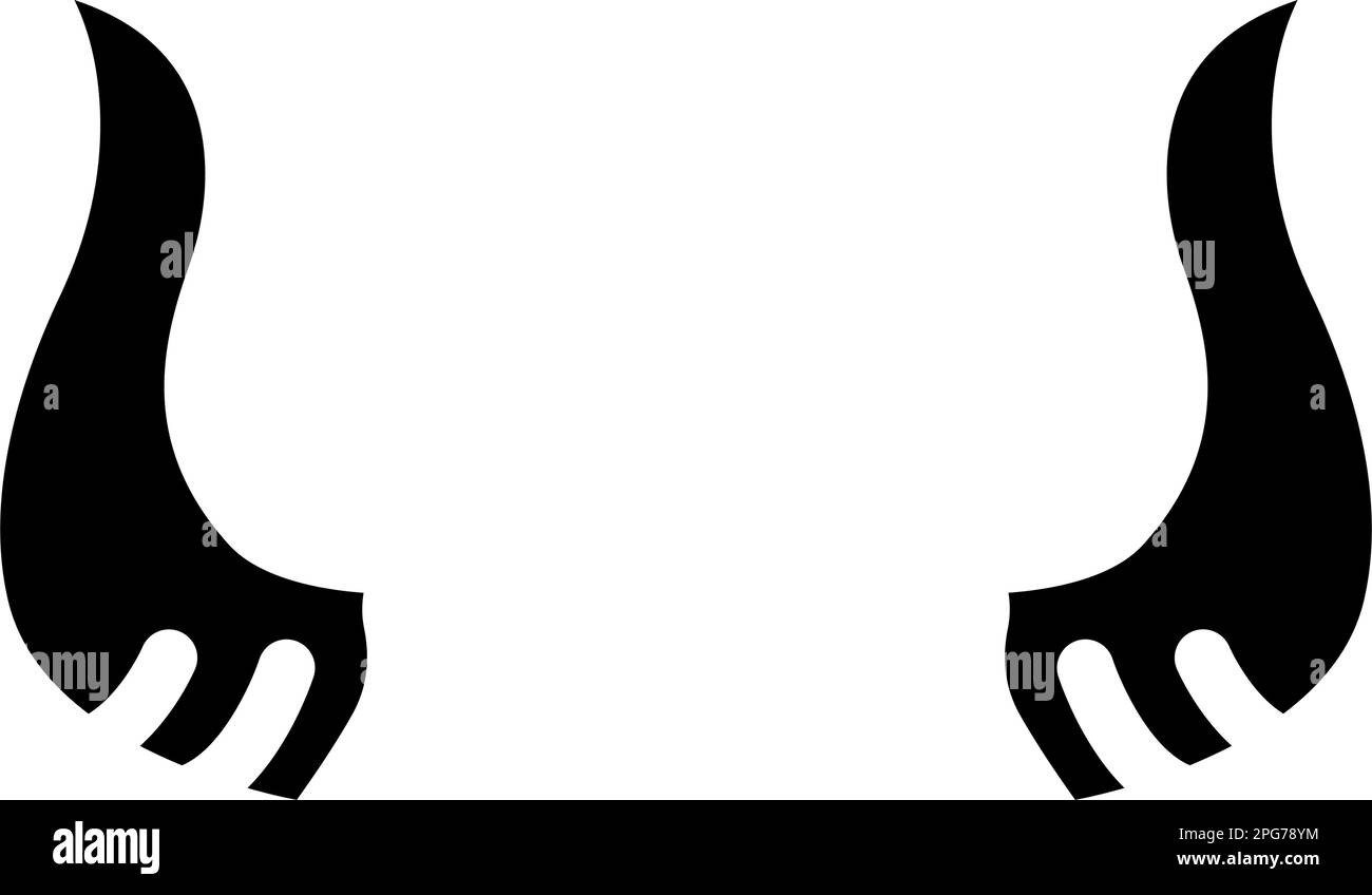 cow horn animal glyph icon vector illustration Stock Vector Image & Art ...