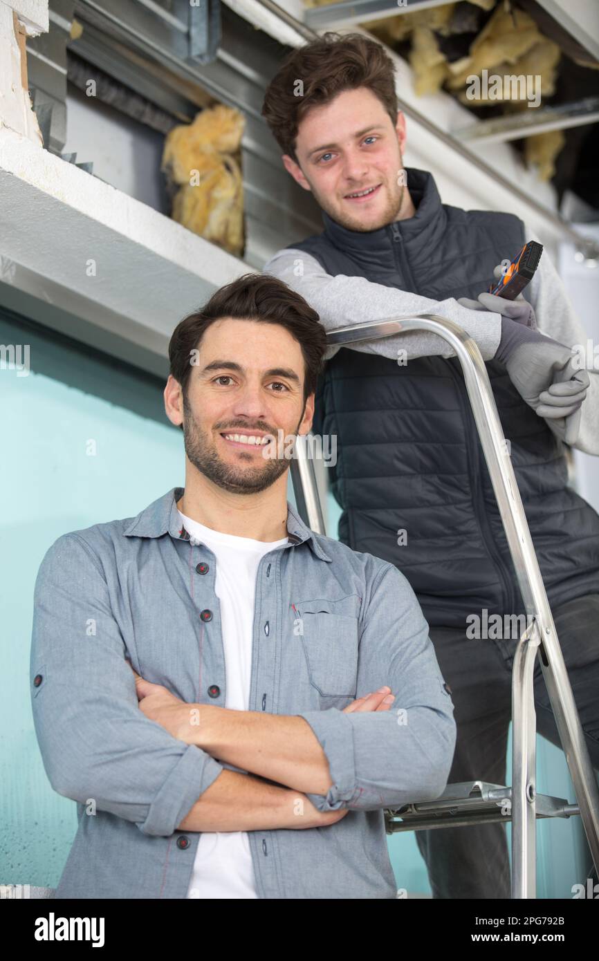 modern building workers Stock Photo - Alamy
