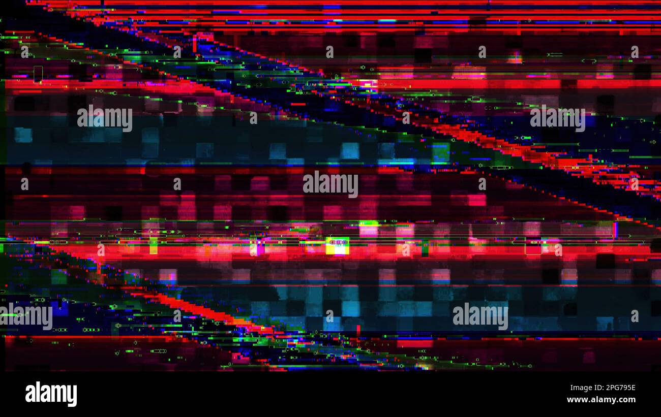 Color noise 8-bit glitch analog pixel artifacts Stock Photo - Alamy