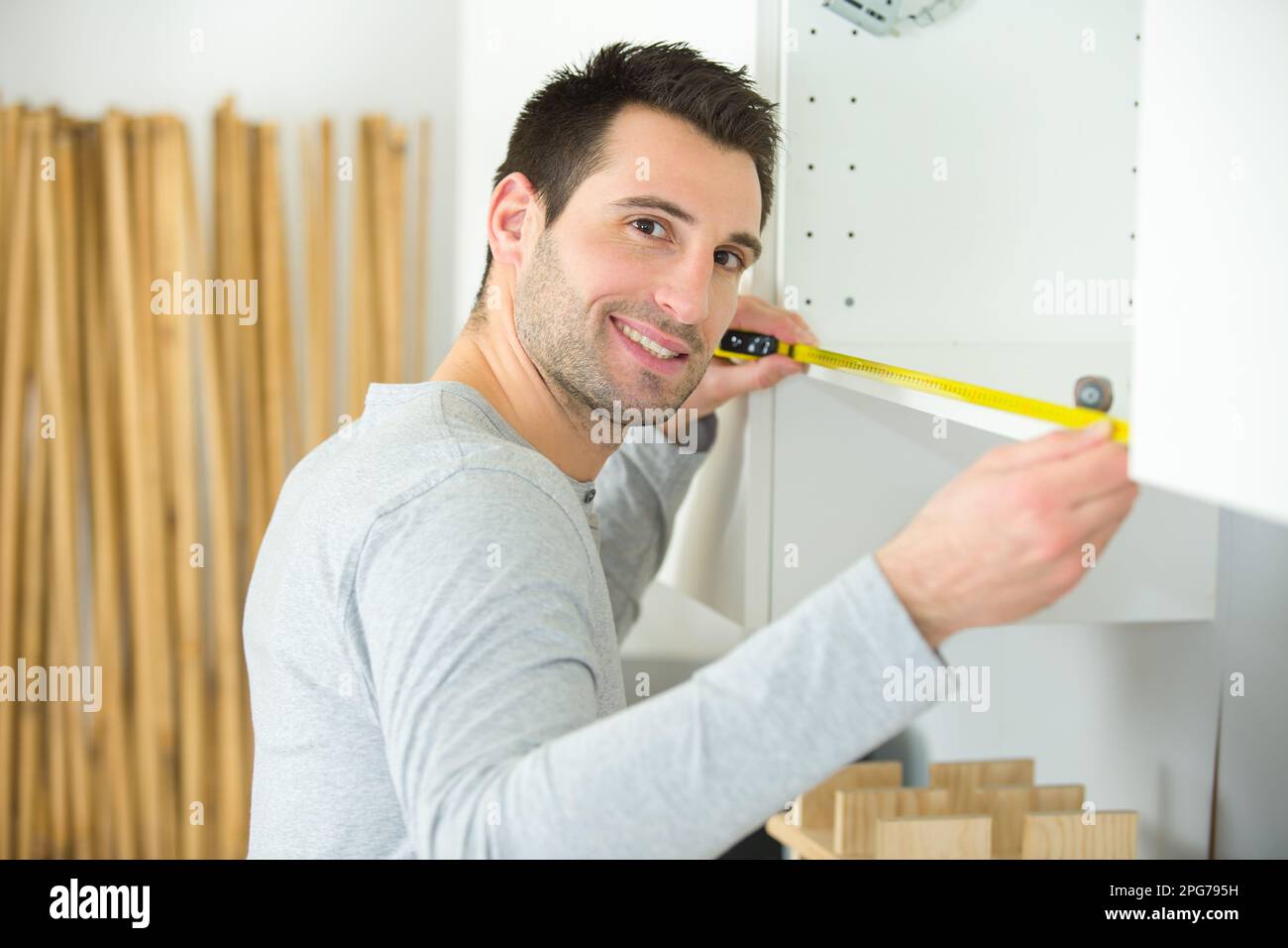 Man measuring chest tape measure hi-res stock photography and images ...