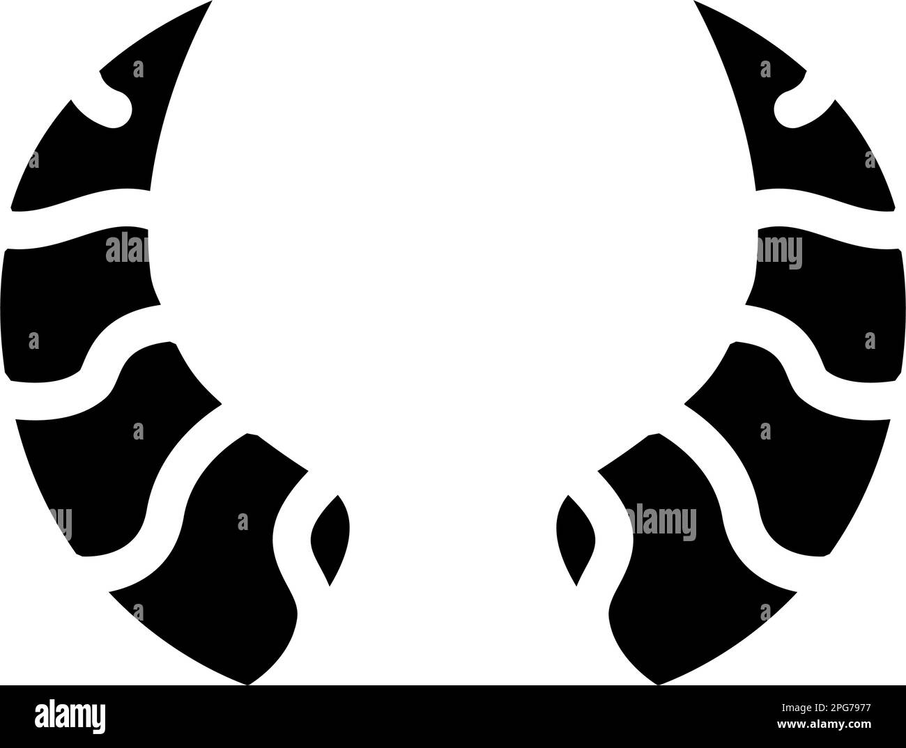 goat horn animal glyph icon vector illustration Stock Vector Image ...