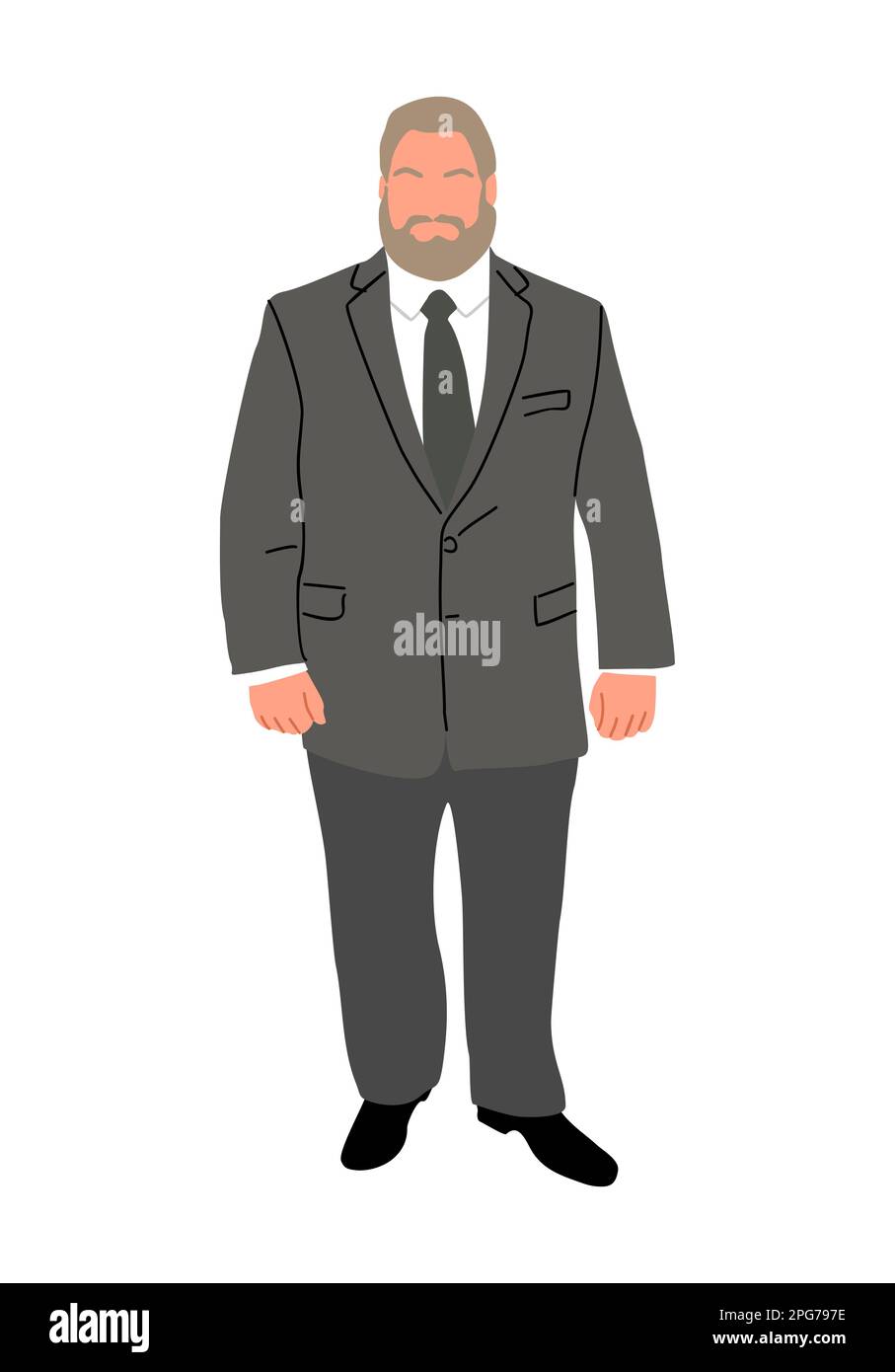 Senior business man standing in formal suit vector Stock Vector Image ...