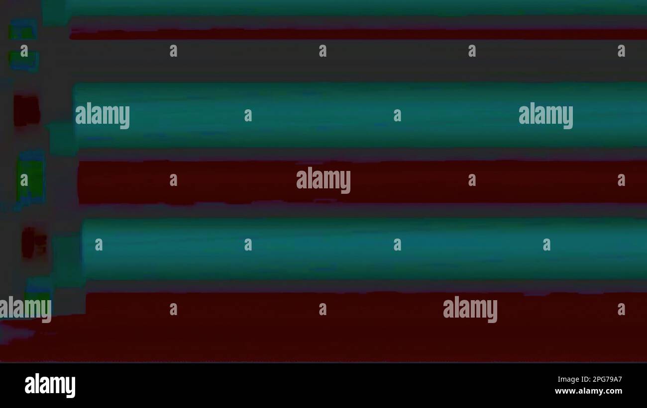 VHS glitch analog distortion color stripes dark Stock Photo - Alamy