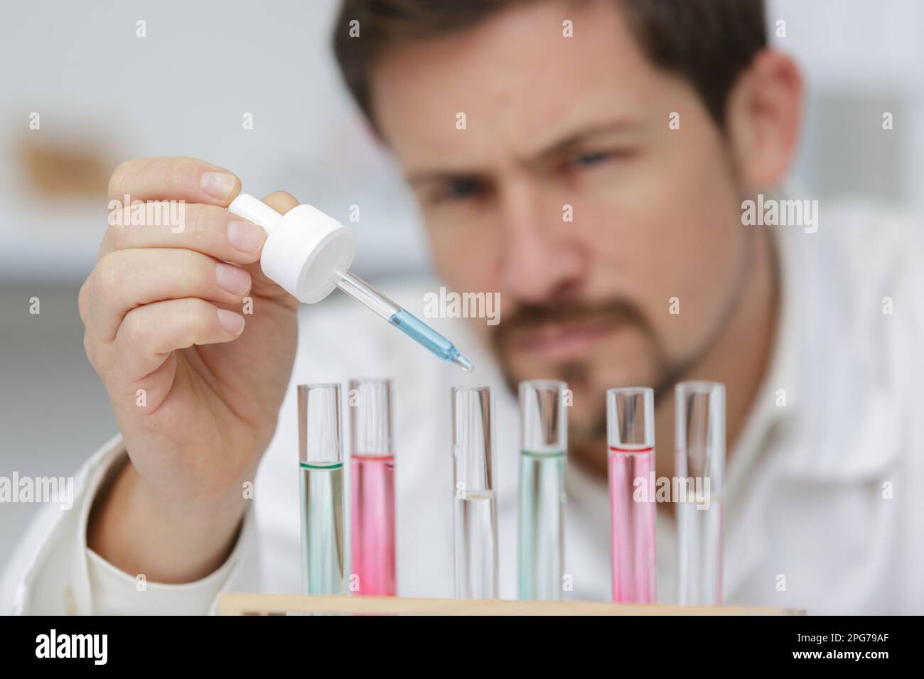 a serious lab technician at work Stock Photo - Alamy