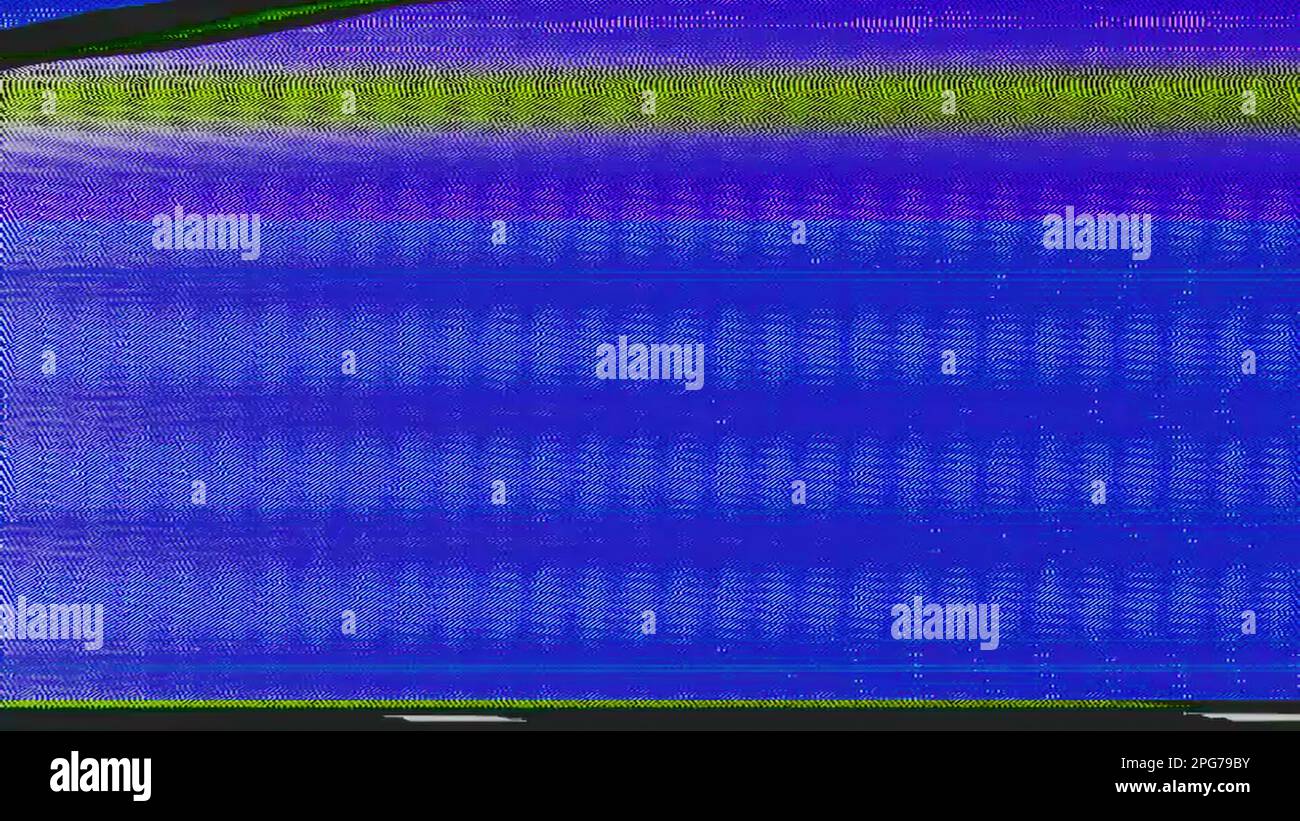 Analog distortion glitch noise blue vhs stripes Stock Photo - Alamy