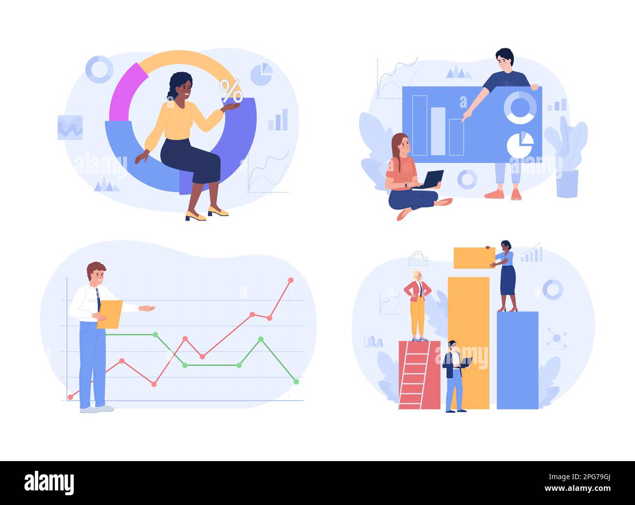 Planning and development department flat concept vector spot ...