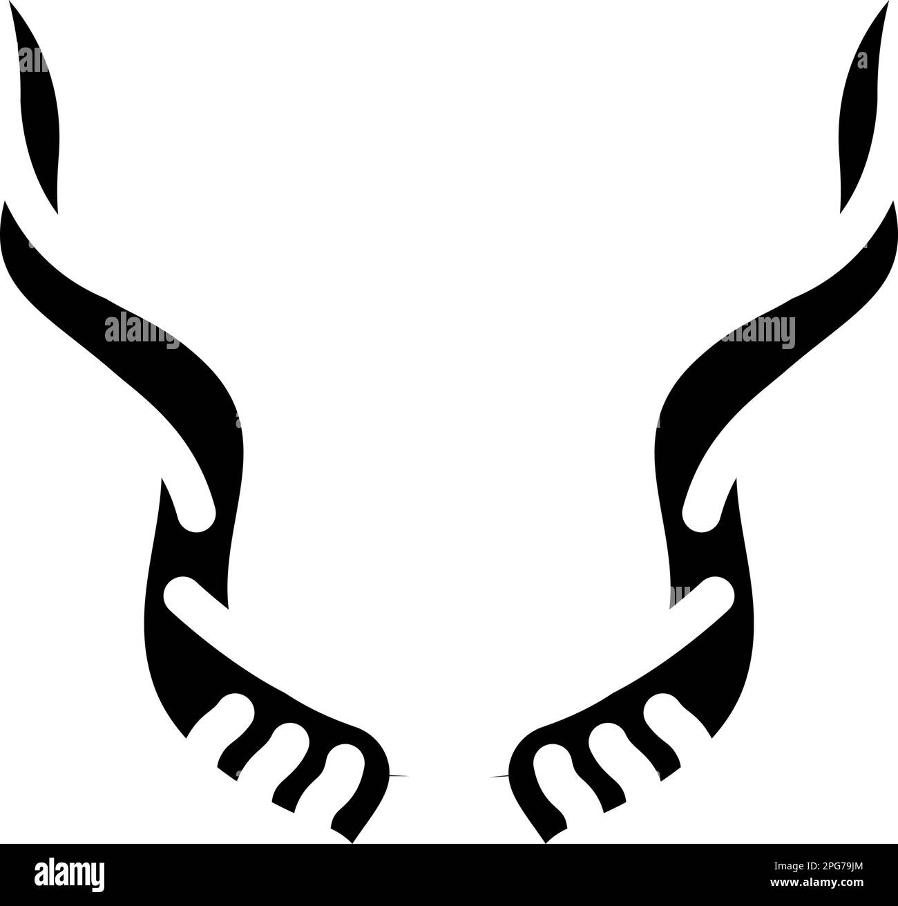 Antelope horn skull Black and White Stock Photos & Images - Alamy