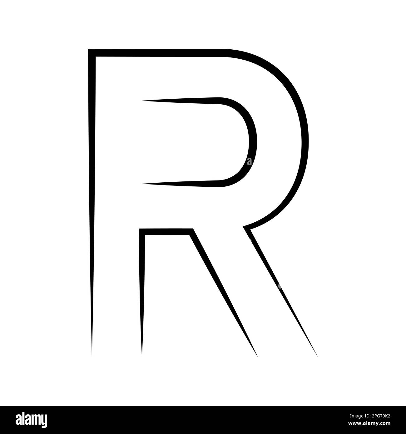 Logo letter r, icon axis alphabet logotype r emblem Stock Vector Image ...