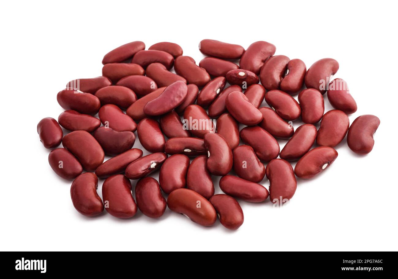 Beans pile isolated on white background Stock Photo - Alamy
