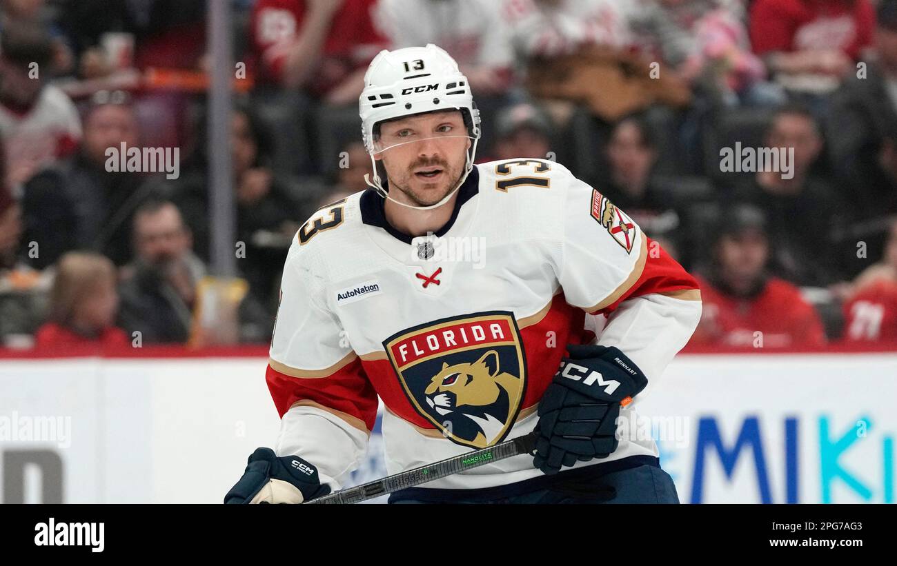 Florida Panthers center Sam Reinhart plays during the first period of ...