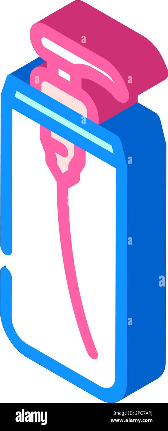 soap dispenser bathroom interior isometric icon vector illustration ...