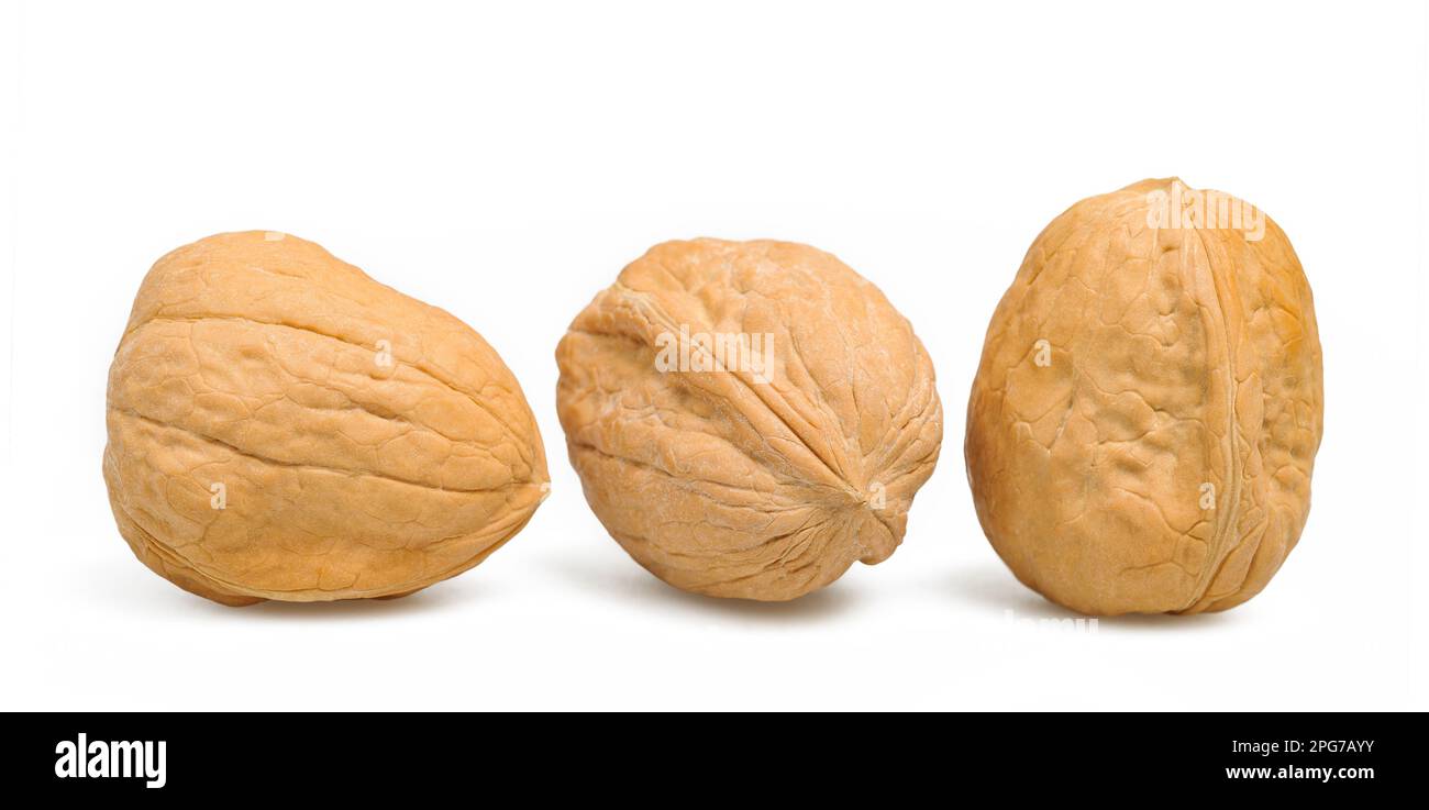 walnuts fruits isolated on white background Stock Photo - Alamy