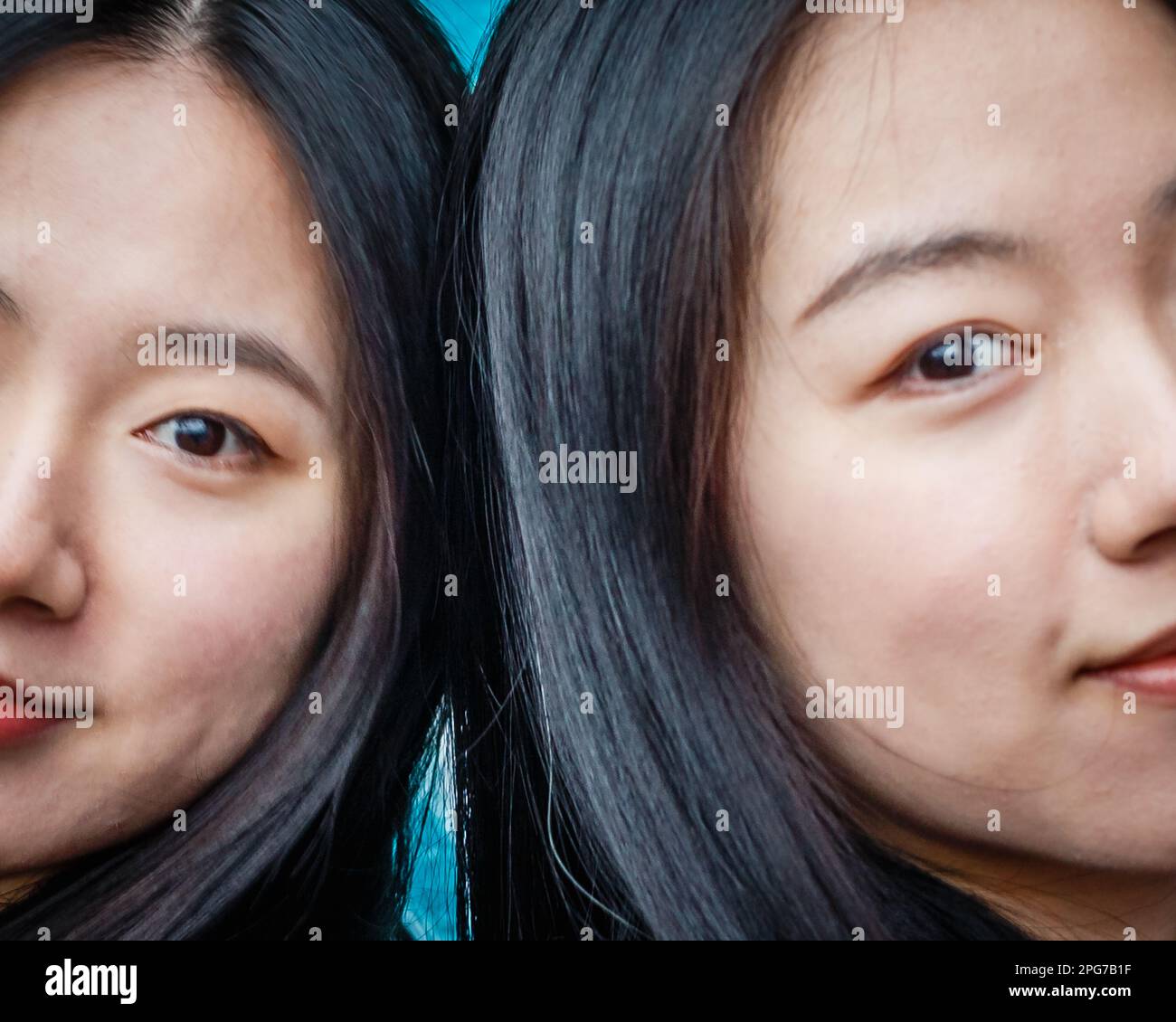 Portrait two asian sisters hi-res stock photography and images - Alamy