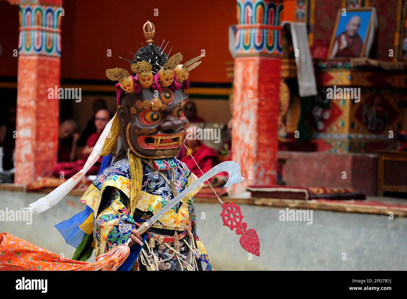 Buddhist monks perform ancient sacred dances during the Lamayuru Masked ...