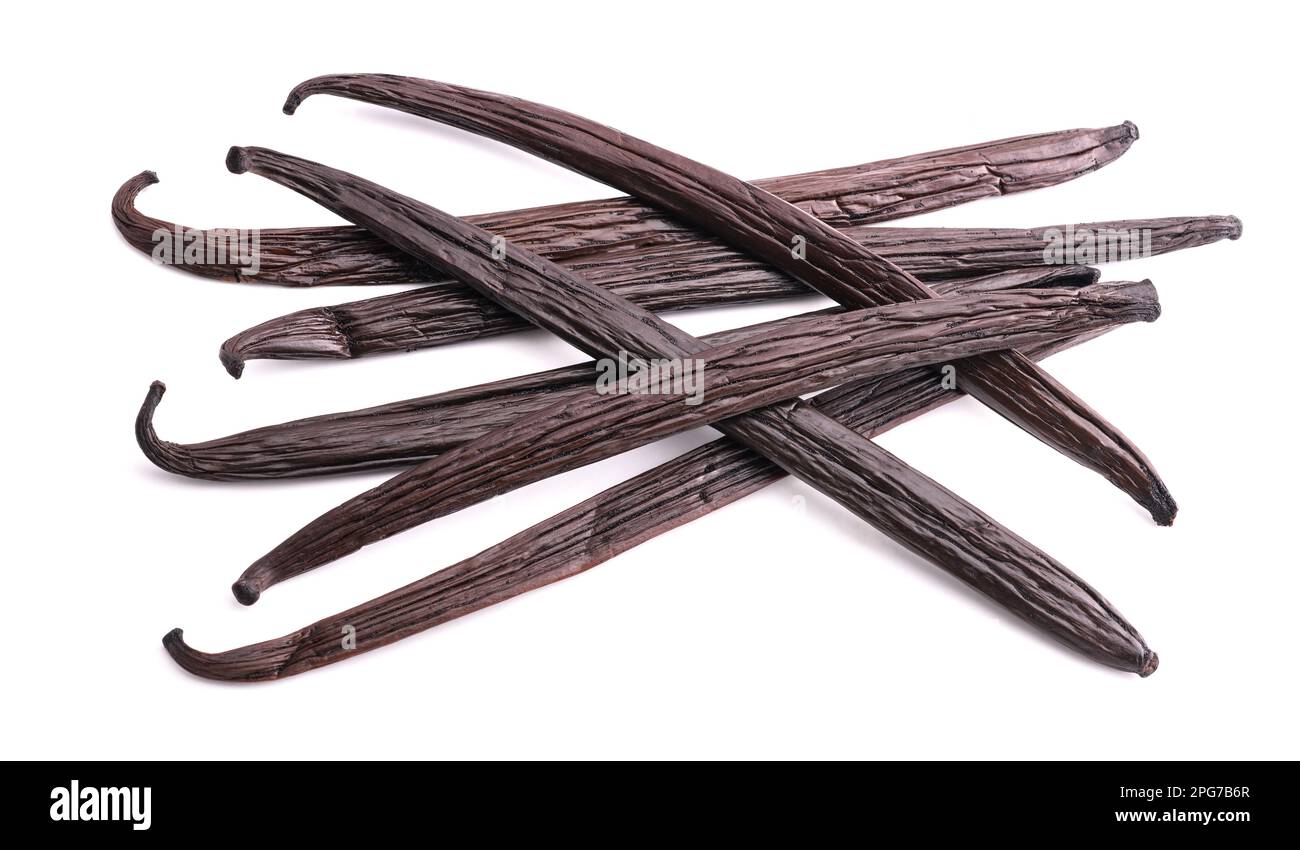 Vanilla sticks group isolated on white background Stock Photo - Alamy