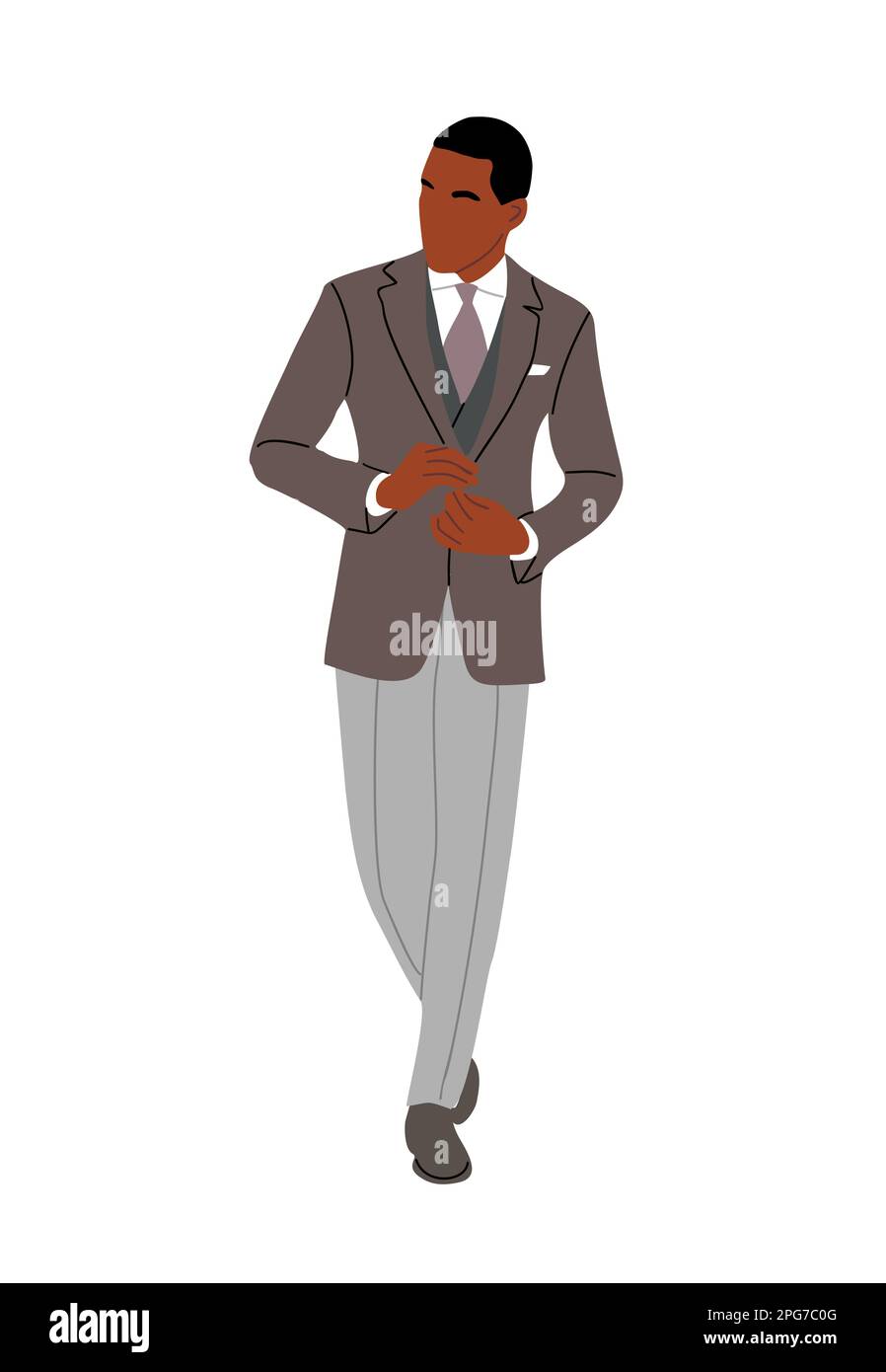 Elegant black business man in formal suit vector Stock Vector Image ...