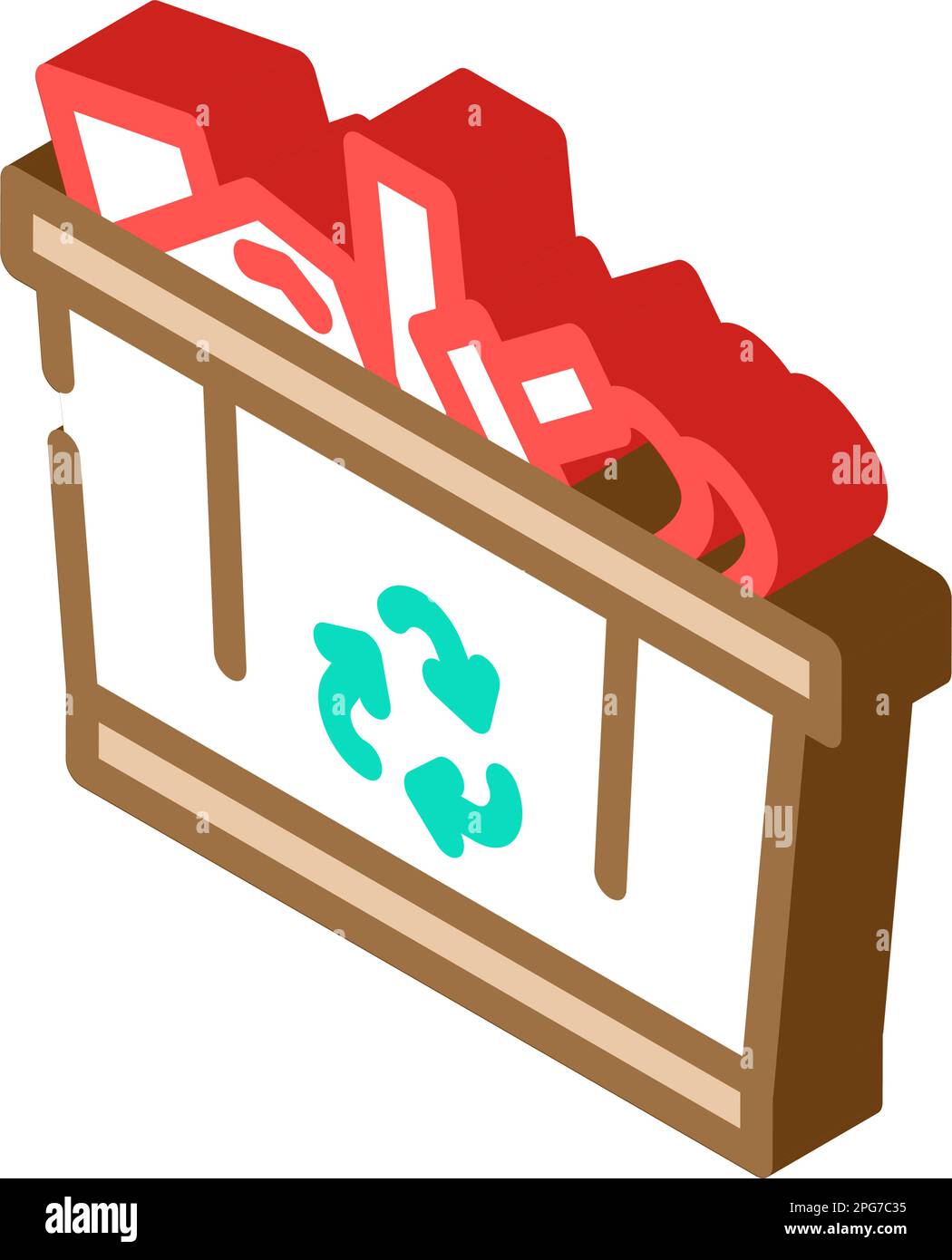 recycle copper isometric icon vector illustration Stock Vector Image ...