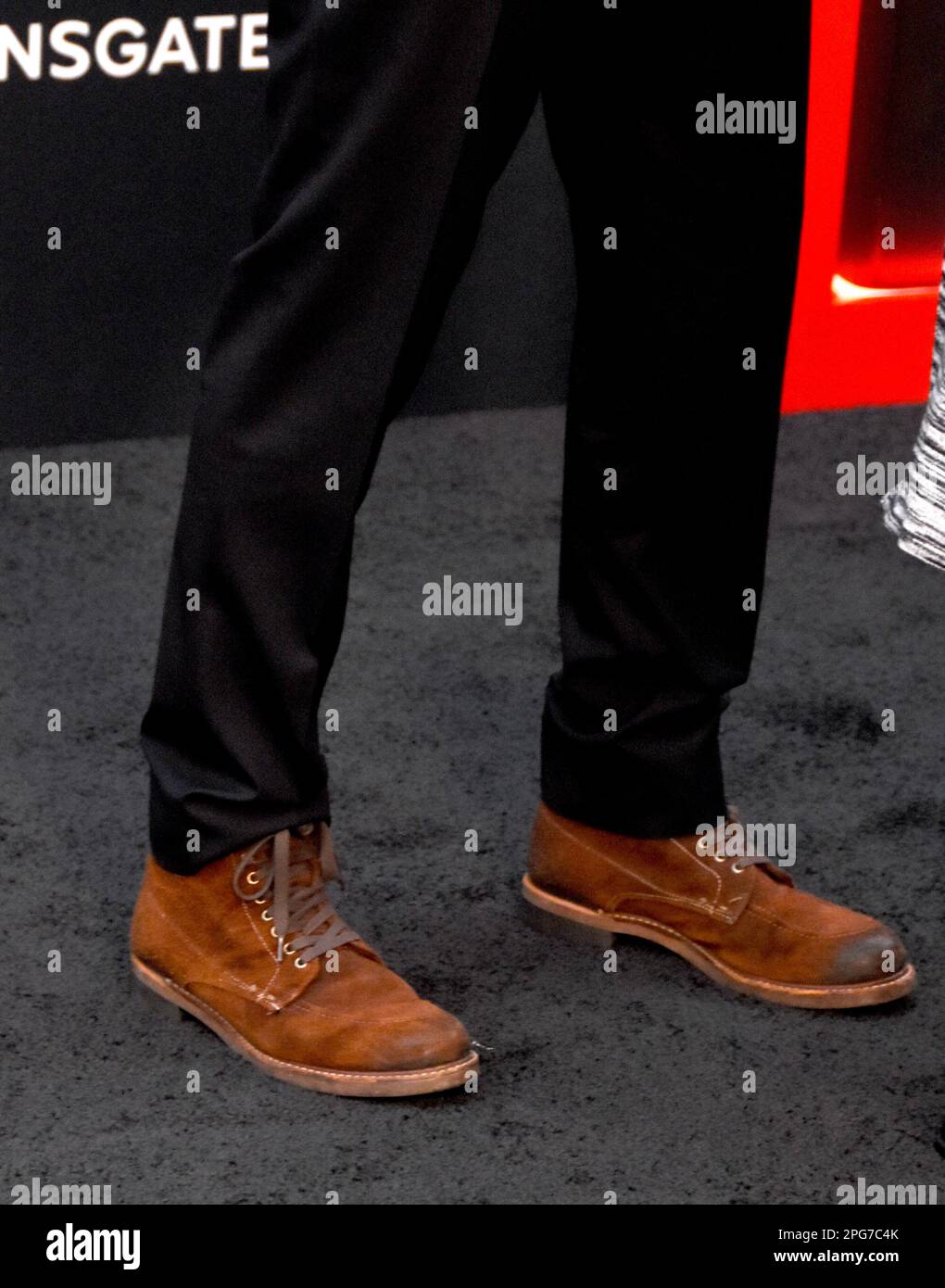 Hollywood, California, USA 20th March 2023 Actor Keanu Reeves, shoe ...