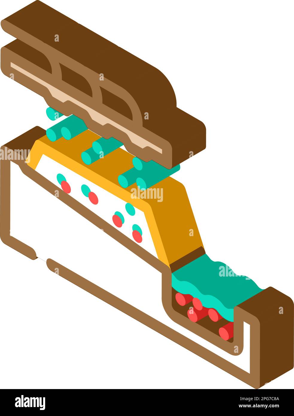 removing copper from oxide ore isometric icon vector illustration Stock ...