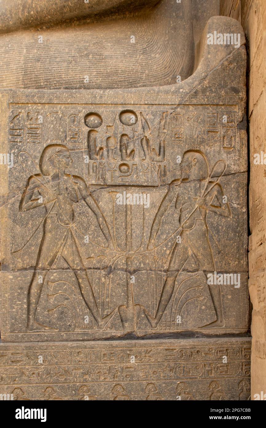 Bas Relief Figures at Luxor Temple, Luxor, Egypt Stock Photo - Alamy