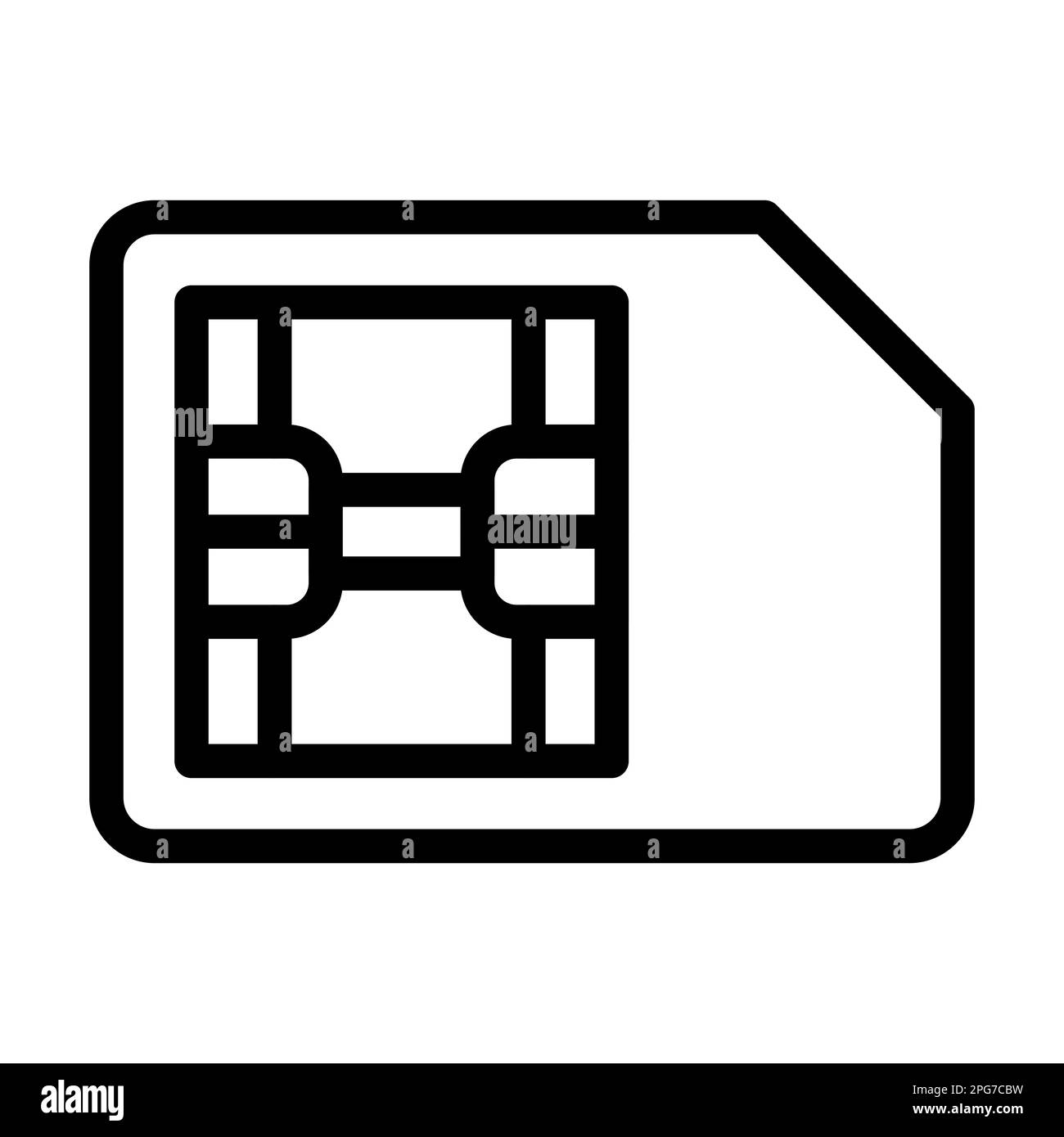 Sim Vector Thick Line Icon For Personal And Commercial Use Stock Photo ...