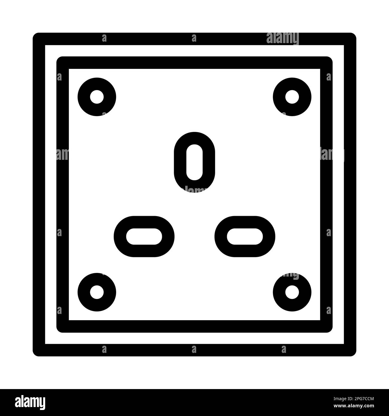 Socket Vector Thick Line Icon For Personal And Commercial Use Stock ...