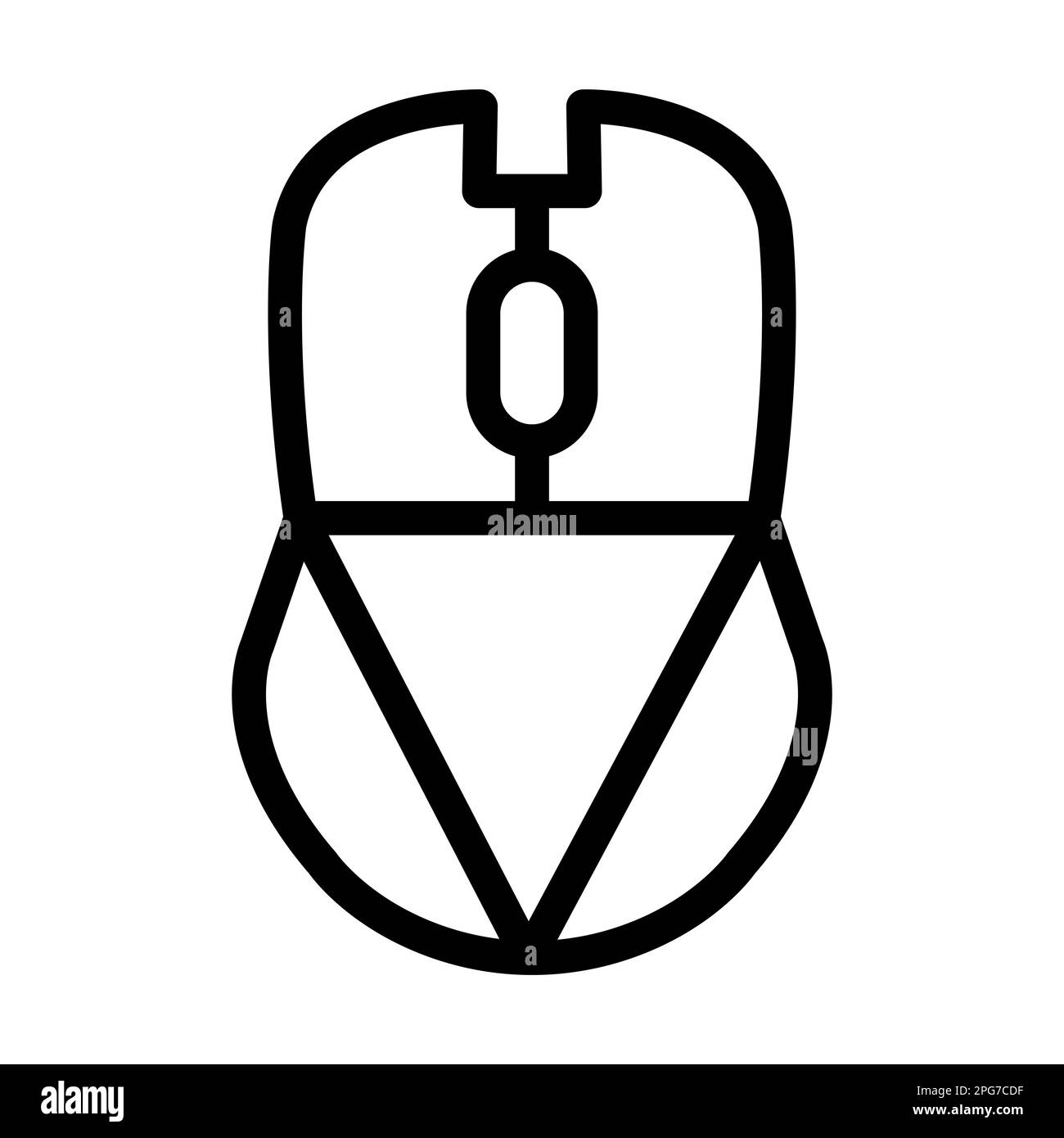 Mouse Vector Thick Line Icon For Personal And Commercial Use Stock ...