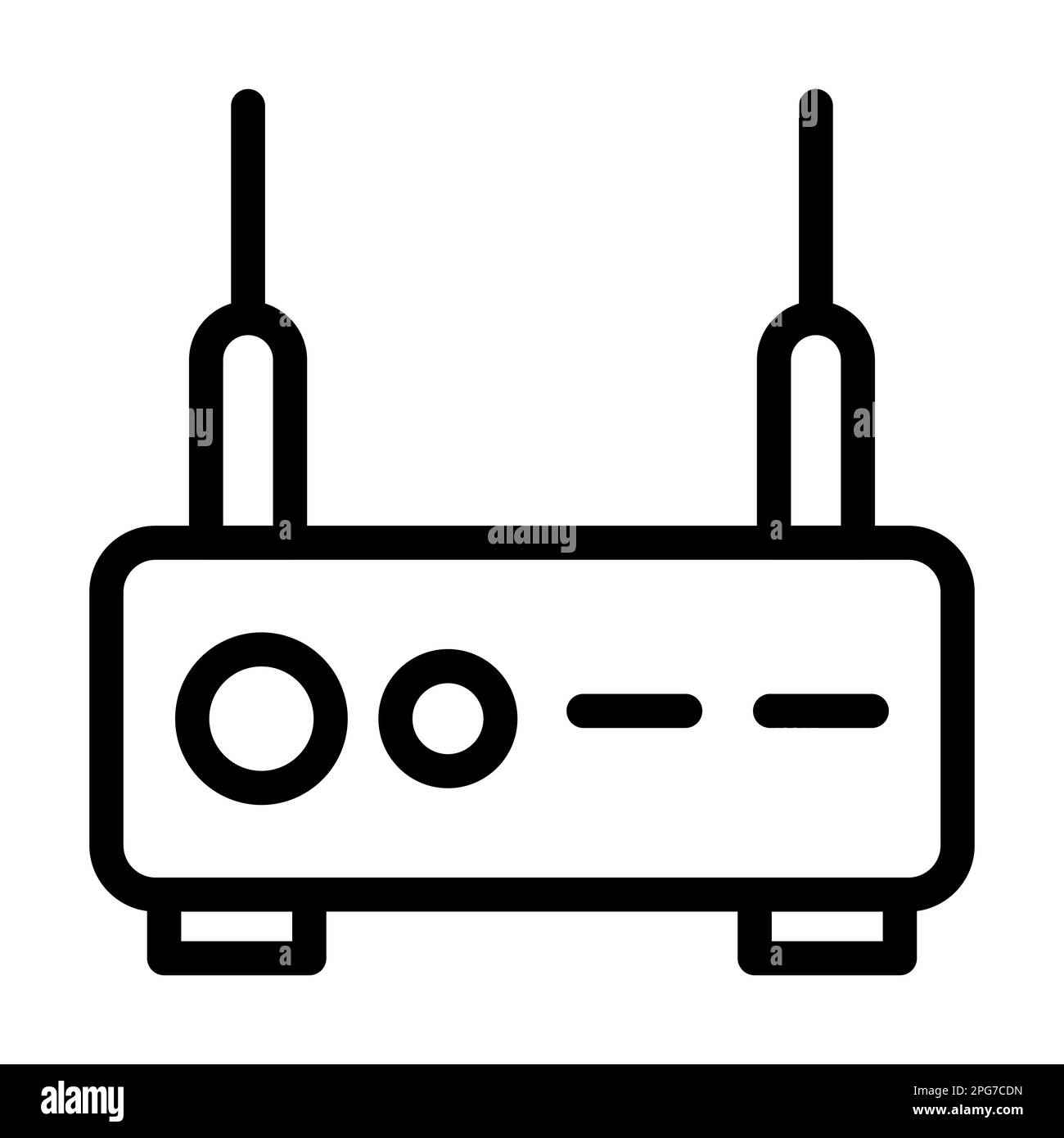 Modem Vector Thick Line Icon For Personal And Commercial Use Stock ...