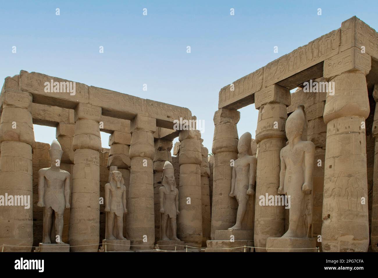 Statues and Columns at Karnak Temple, Luxor, Egypt Stock Photo - Alamy