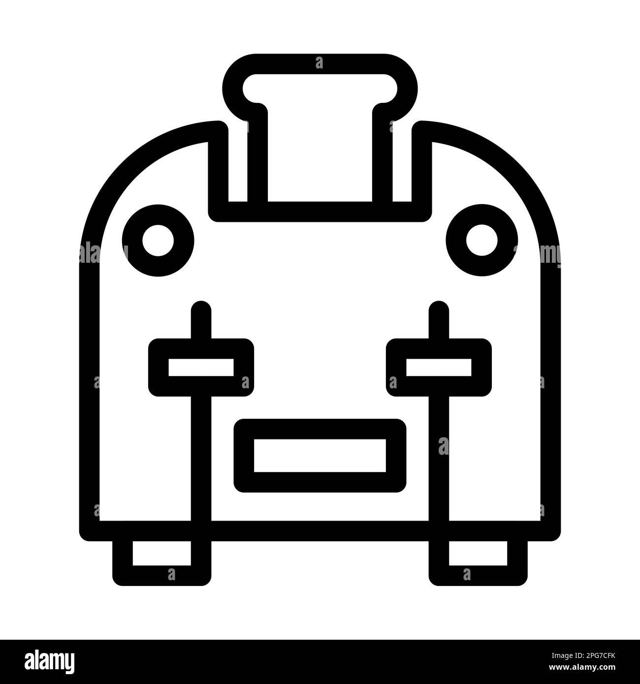 Toaster Vector Thick Line Icon For Personal And Commercial Use Stock ...